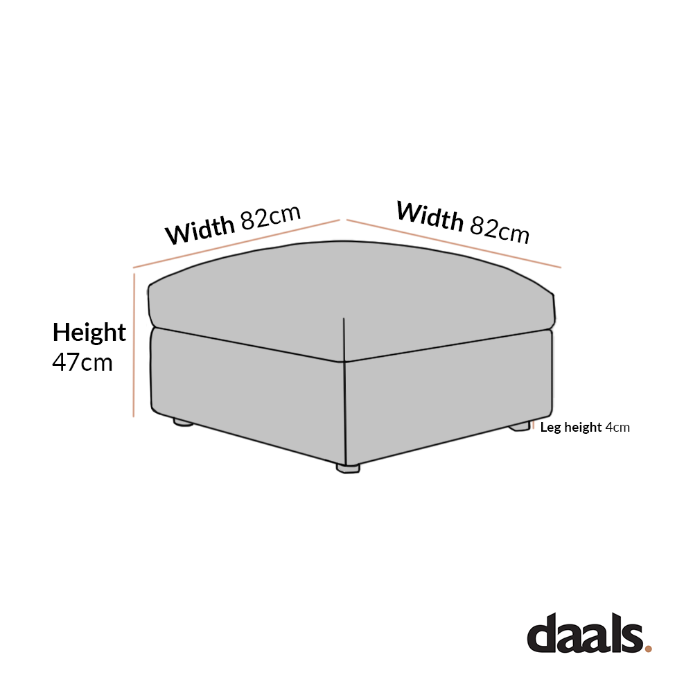 Byron Mist Grey Boucle Pouffe | daals