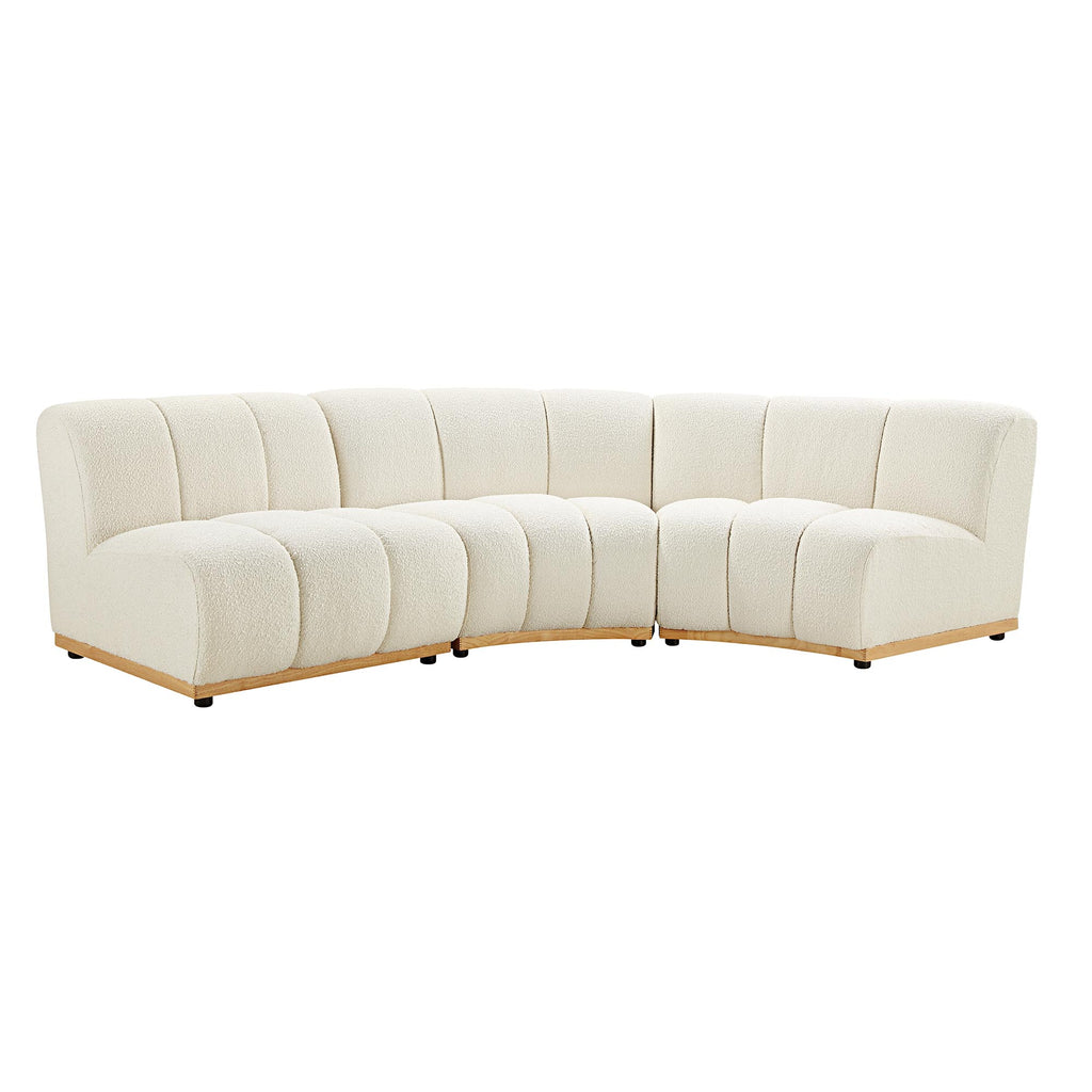 Granvia Ecru Boucle Modular Sofa, 3-Seater L-Shaped Sofa | daals