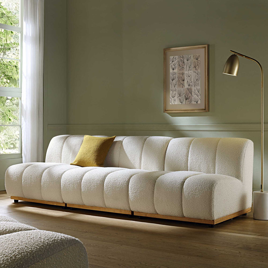 Granvia Ecru Boucle Modular Sofa, 3-Seater Sofa | daals