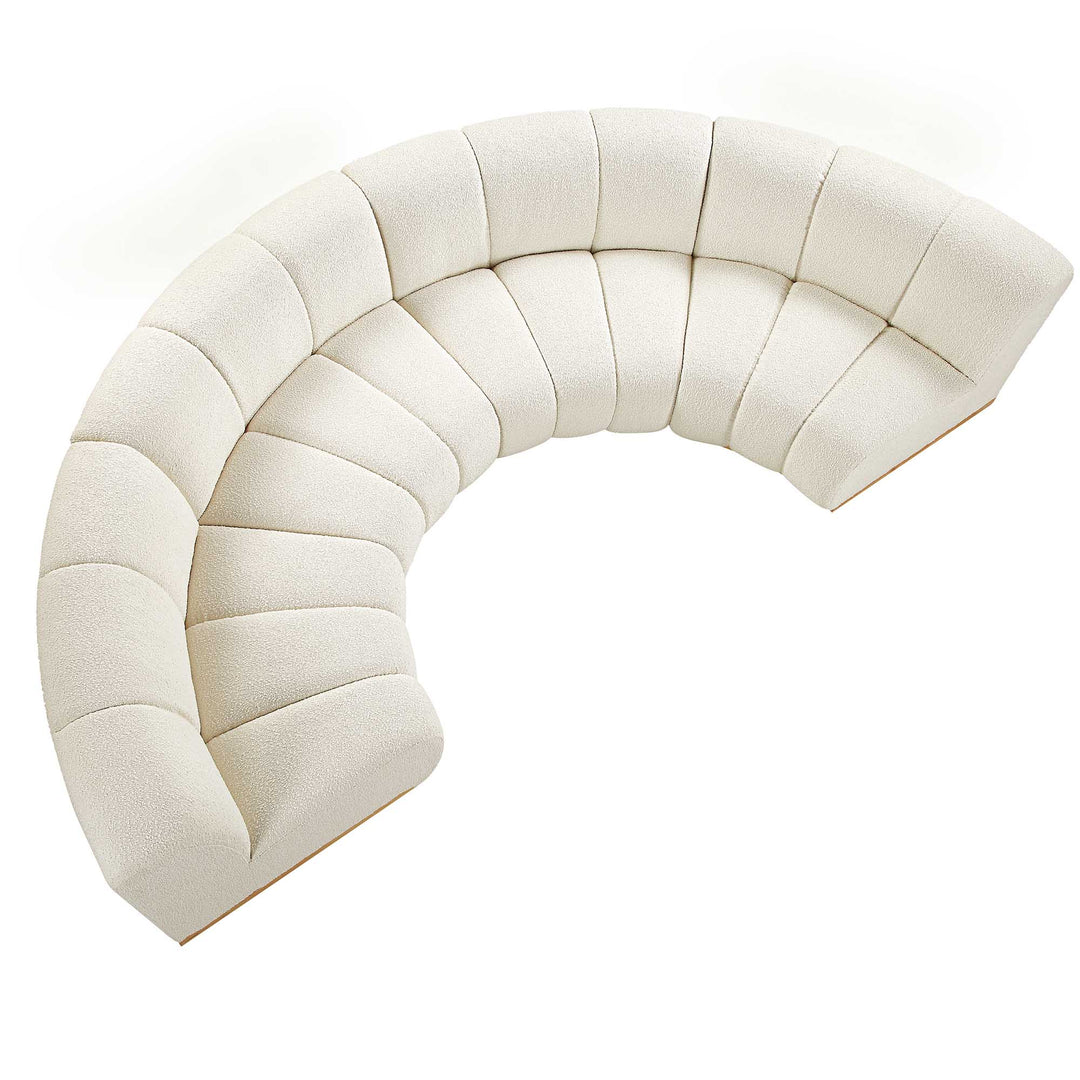 Granvia Ecru Boucle Modular Sofa, 4-Seater Half Circle Sofa | daals