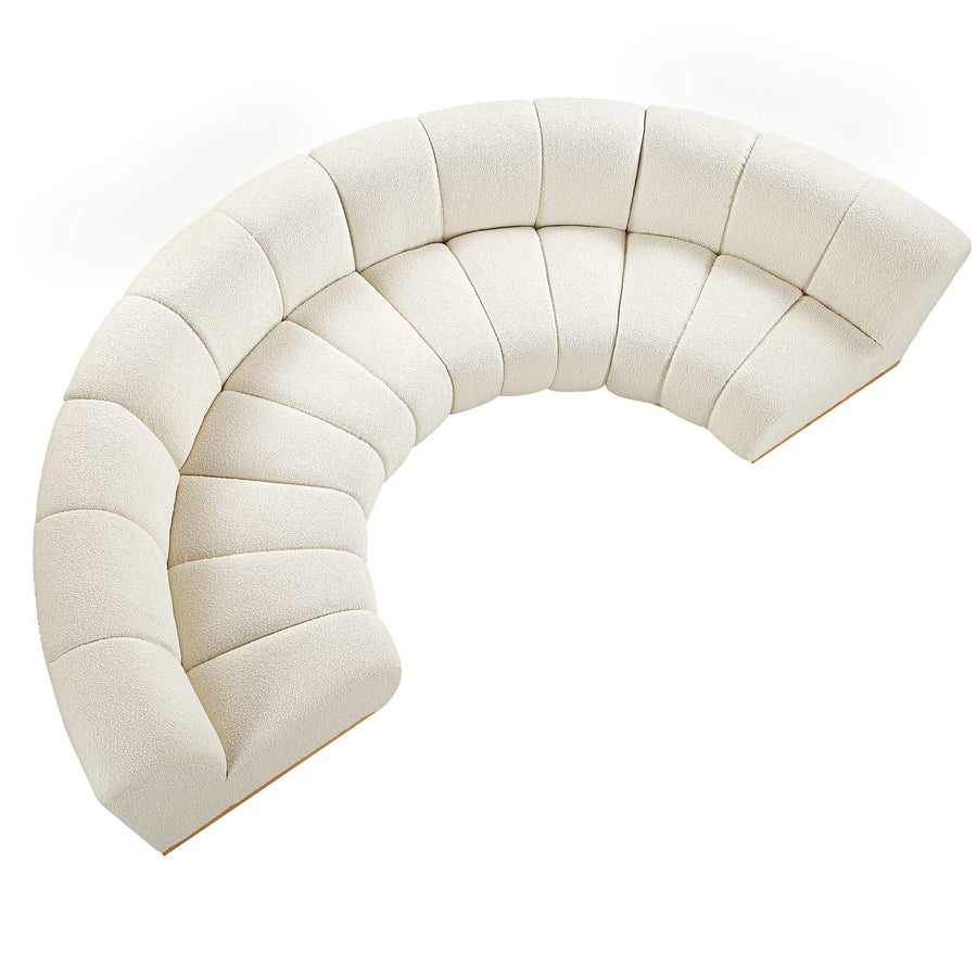 Granvia Ecru Boucle Modular Sofa, 4-Seater Half Circle Sofa | daals