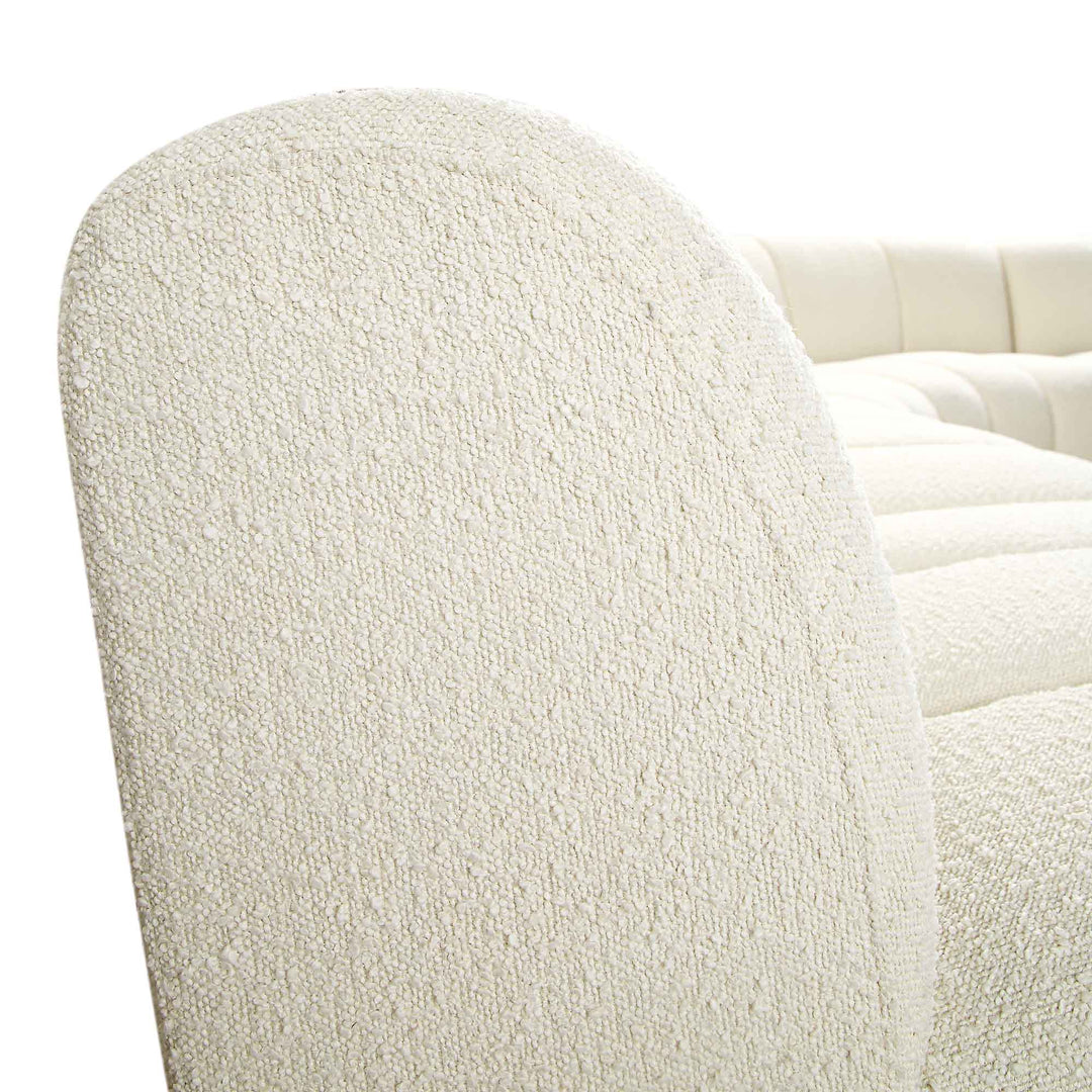Granvia Ecru Boucle Modular Sofa, 5-Seater Grand L-Shaped Sofa | daals