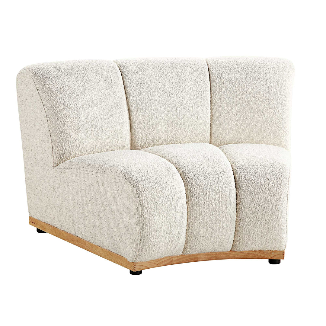 Granvia Ecru Boucle Modular Sofa, 1-Seater Curved Sofa | daals