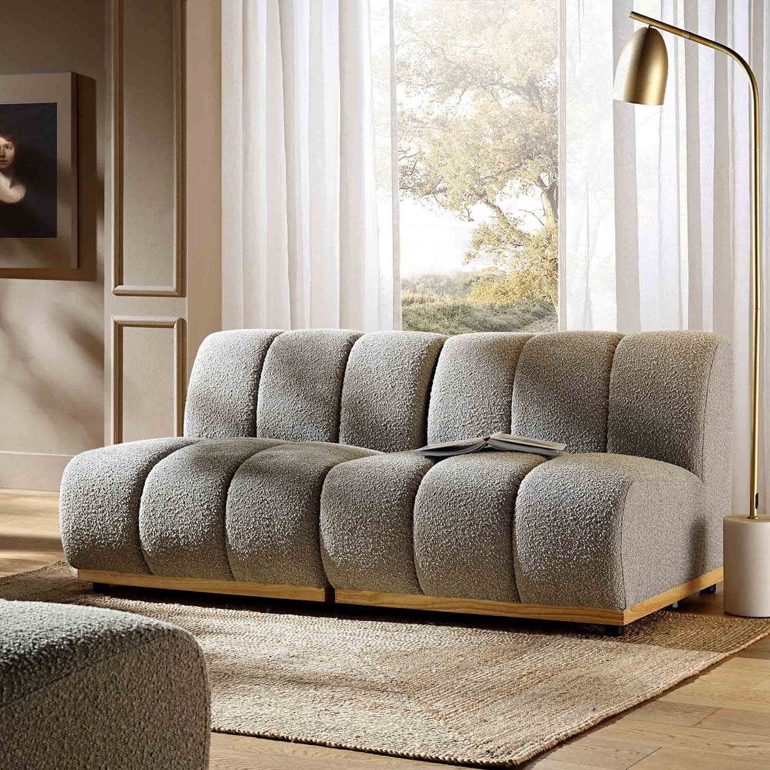 Granvia Taupe Boucle Modular Sofa, 2-Seater Sofa | daals
