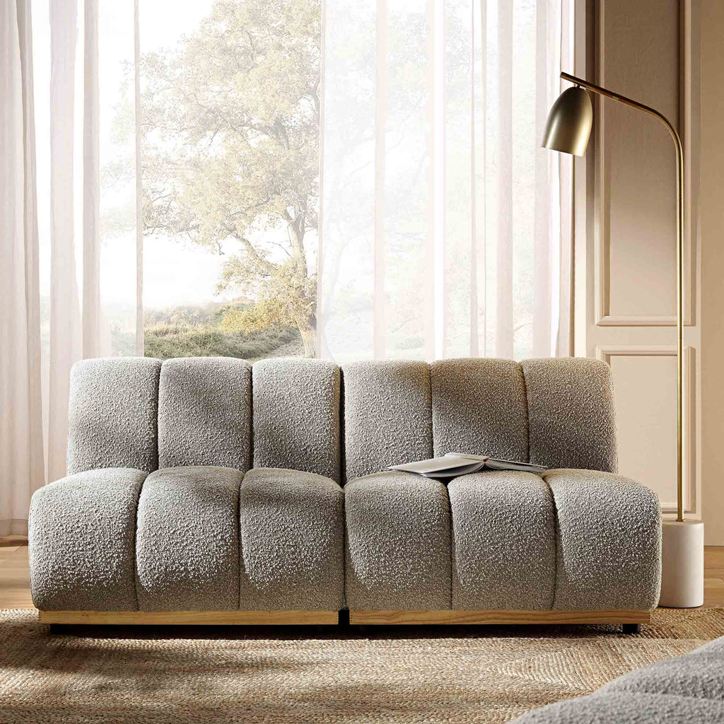 Granvia Taupe Boucle Modular Sofa, 2-Seater Sofa | daals