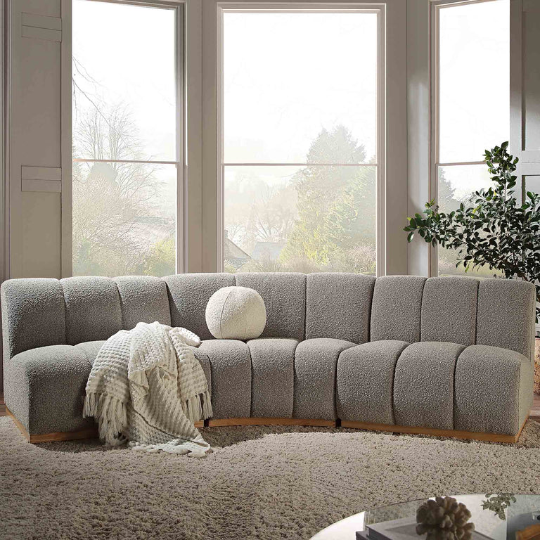 Granvia Taupe Boucle Modular Sofa, 3-Seater Corner Sofa | daals