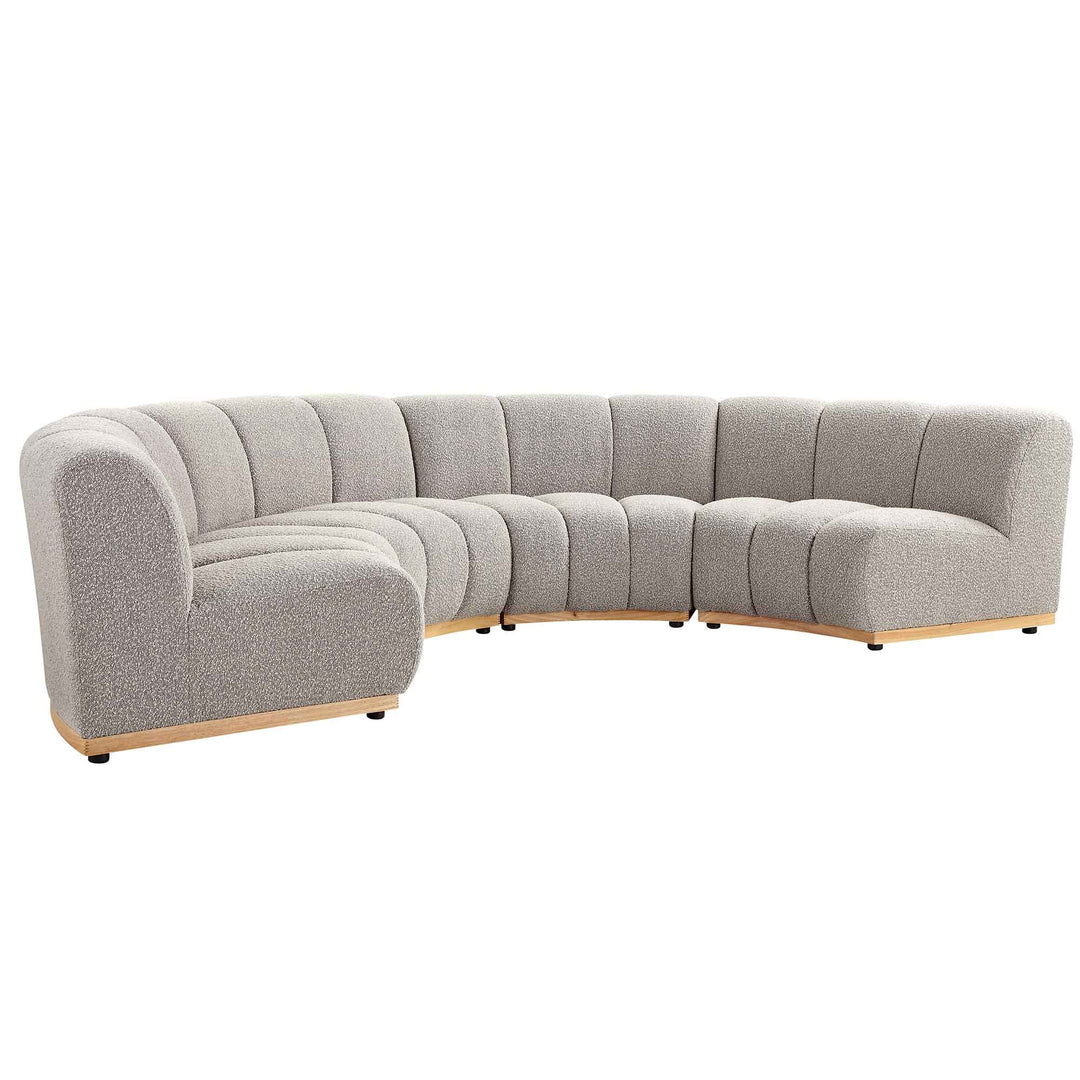 Granvia Taupe Boucle Modular Sofa, 4-Seater Half Circle Sofa | daals