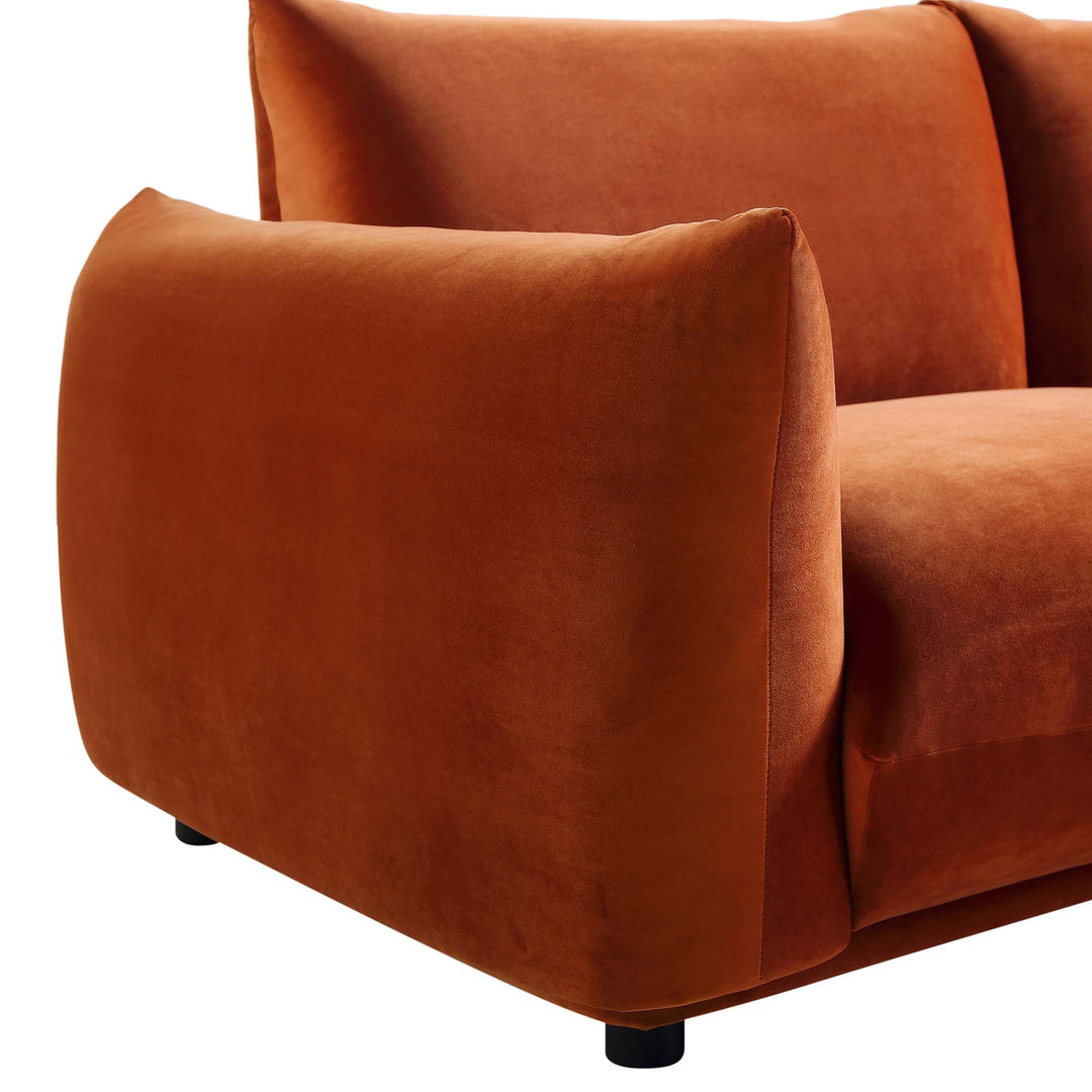Gianni Three Seater Sofa, Rust Velvet | daals