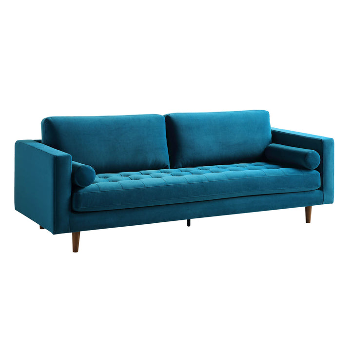 Henrietta Large 3-Seater Sofa, Teal Velvet | daals