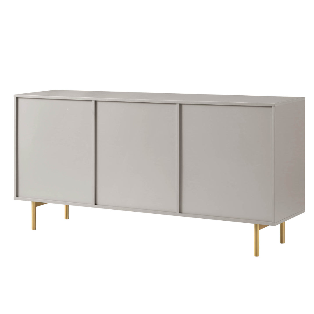 Richmond Ridged Large Sideboard, Matte Taupe | daals