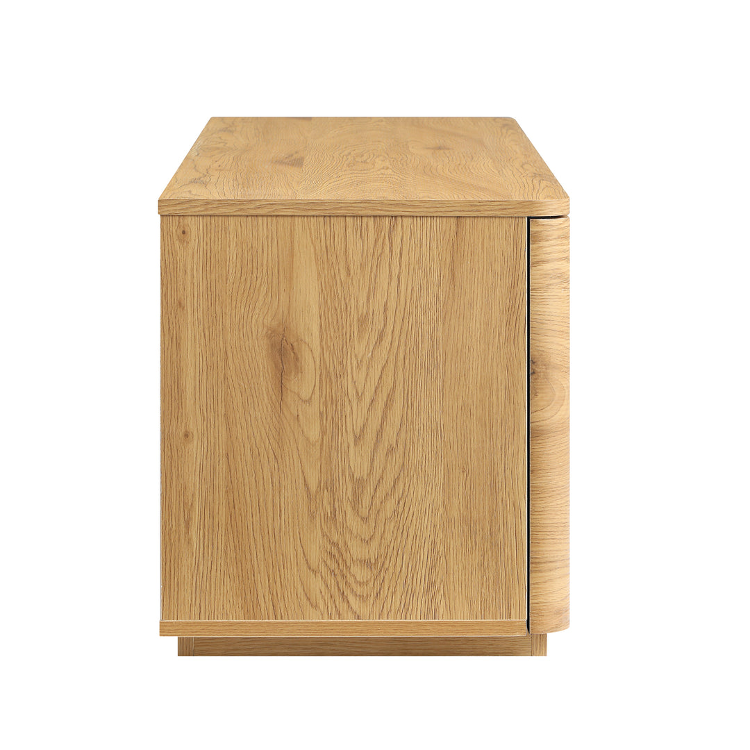 Agnes Curved Edge 150cm Wide TV Unit, Natural | daals