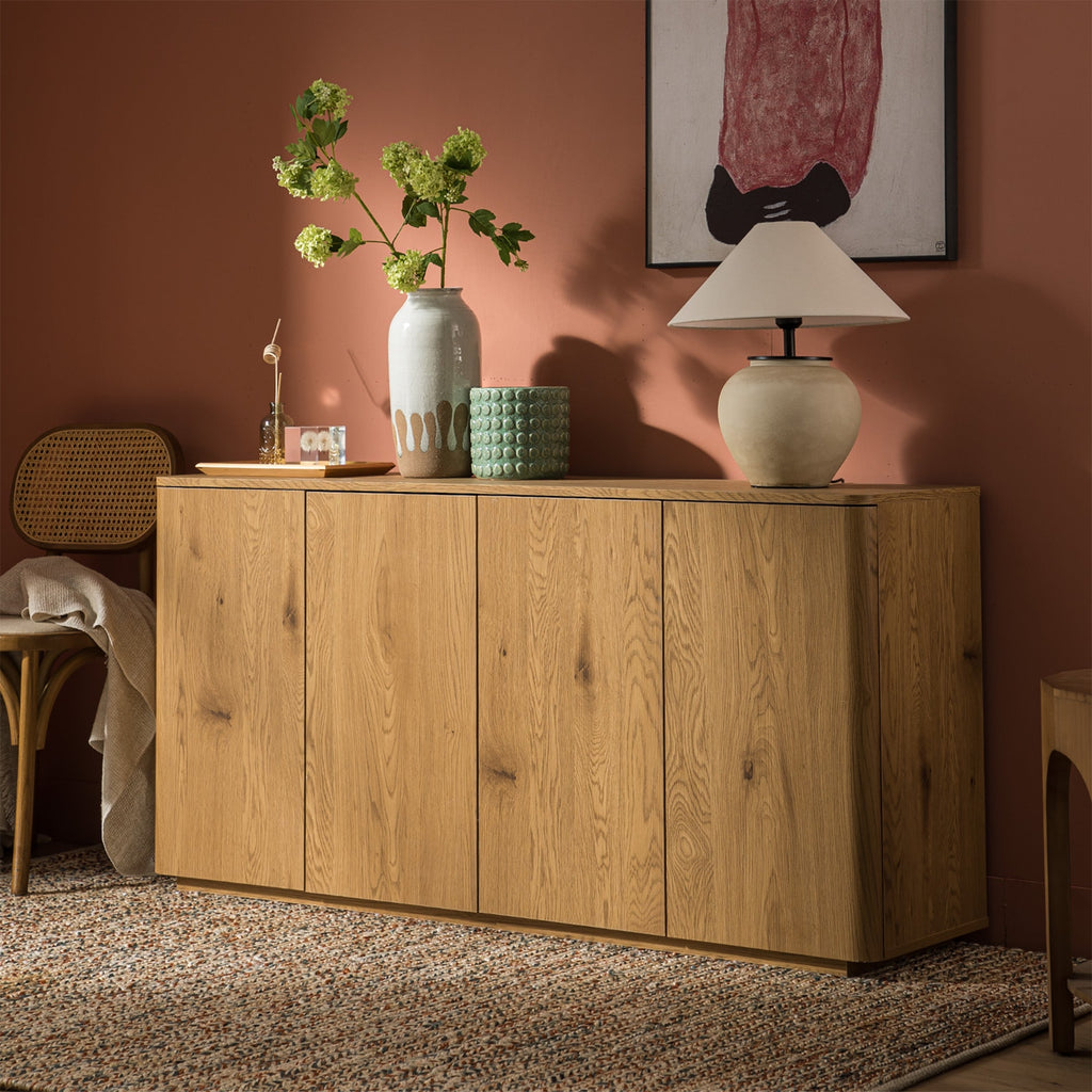 Agnes Curved Edge 150cm Wide Sideboard, Natural | daals