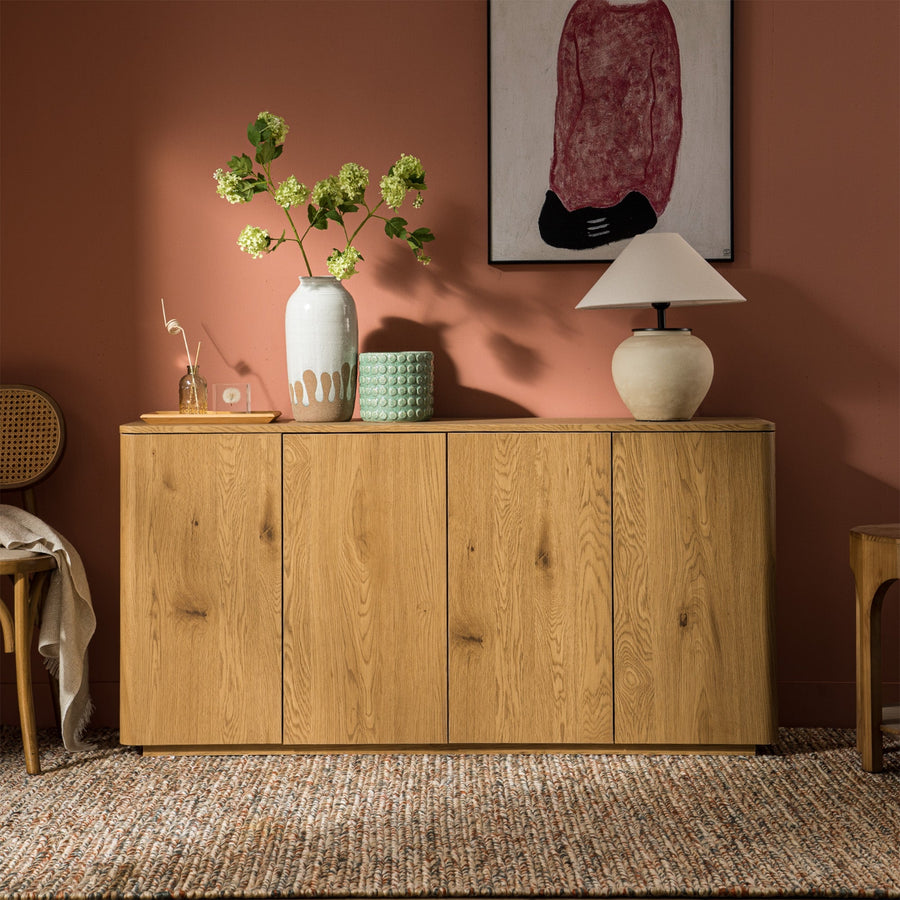 Agnes Curved Edge 150cm Wide Sideboard, Natural | daals
