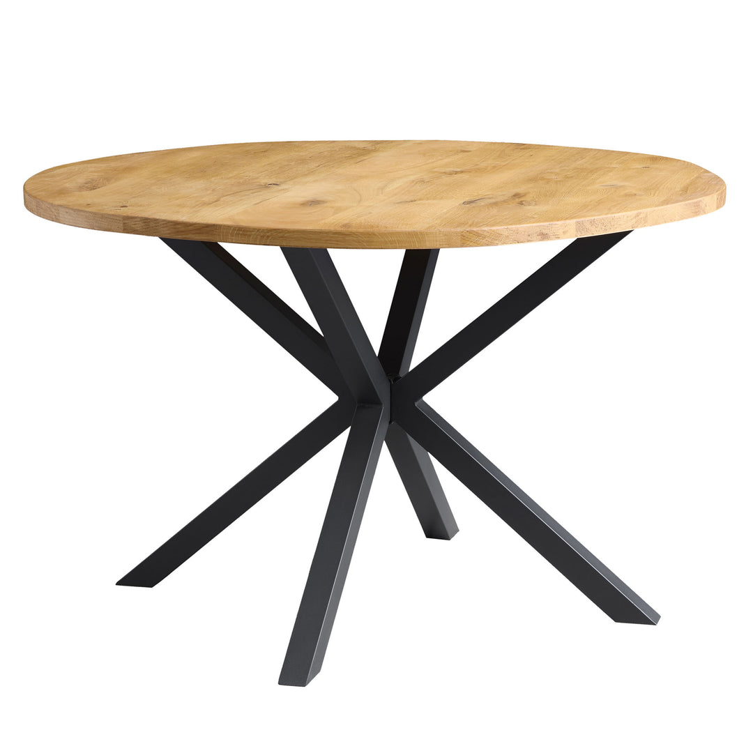 BERN Natural Curved Edge Solid Oak Dining Table | daals
