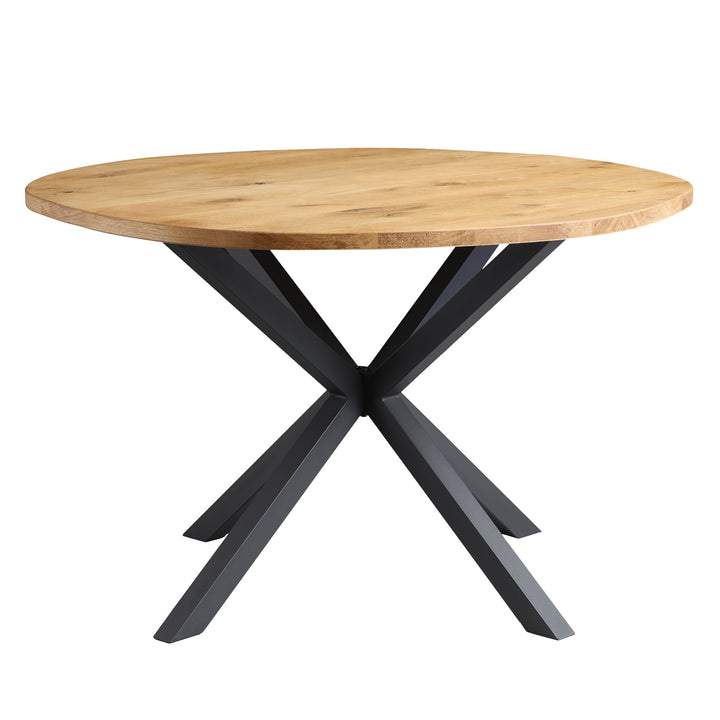 BERN Natural Curved Edge Solid Oak Dining Table | daals