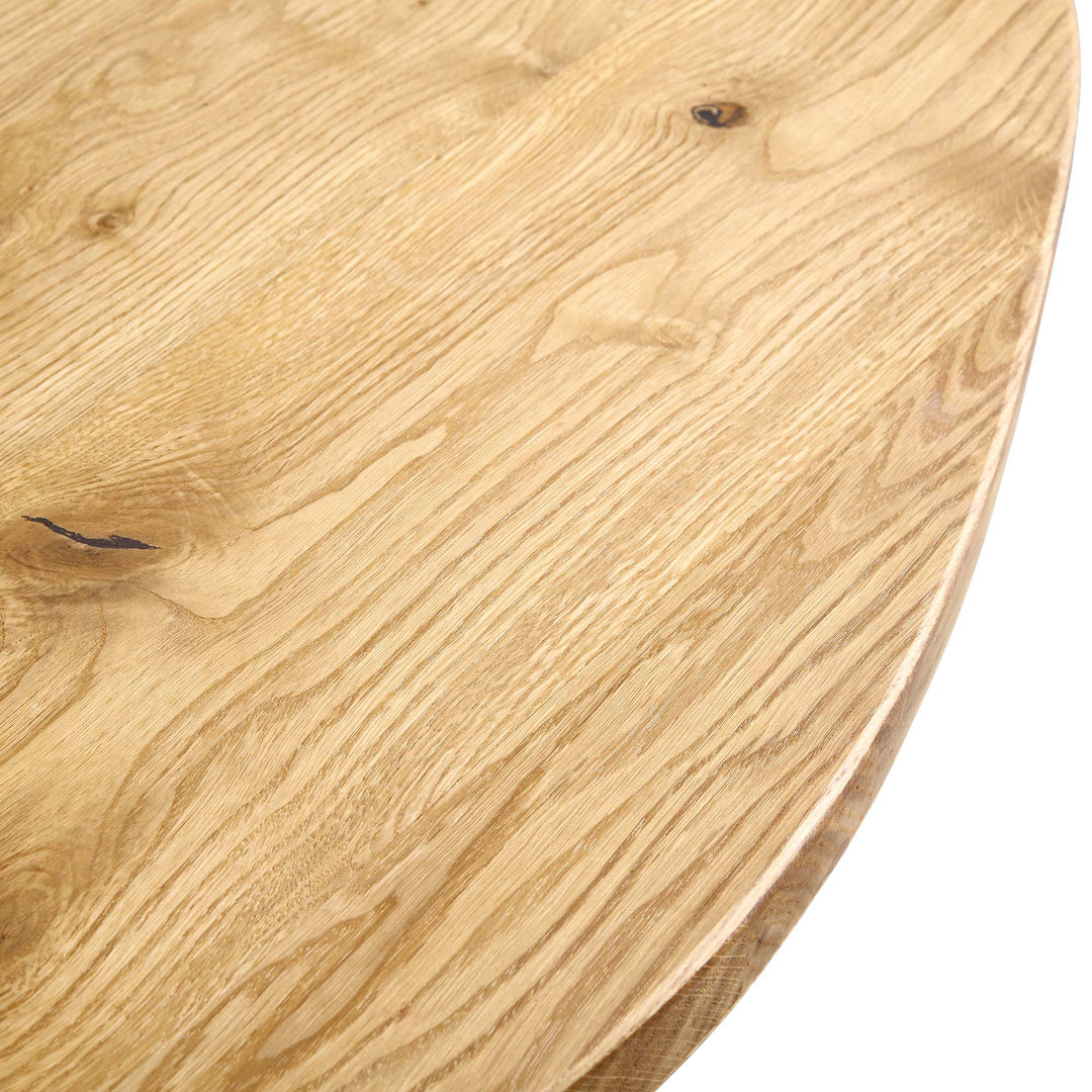 BERN Natural Curved Edge Solid Oak Dining Table | daals