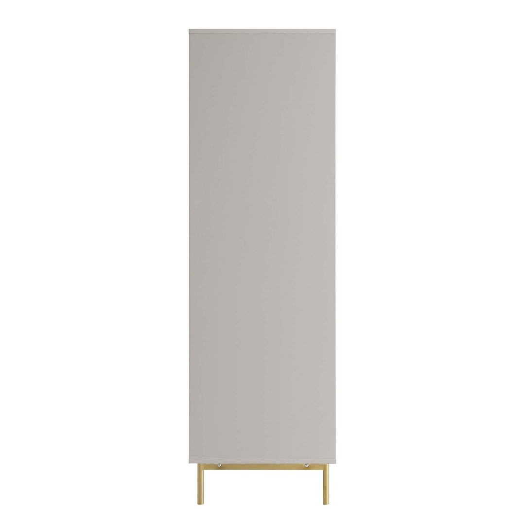 Richmond Ridged Double Wardrobe with Drawer, Matte Taupe | daals