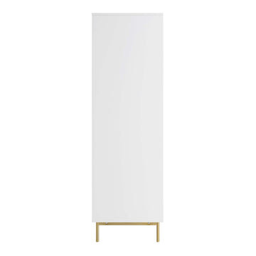 Richmond Ridged Double Wardrobe with Drawer, Matte White | daals