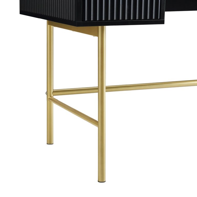 Richmond Ridged Dressing Table, Matte Black | daals