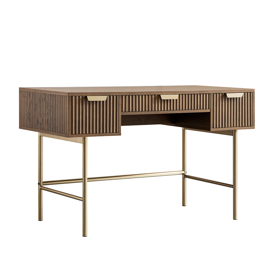Richmond Ridged Dressing Table, Dark Ash | daals