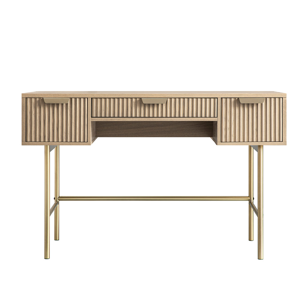 Richmond Ridged Dressing Table, Light Ash | daals