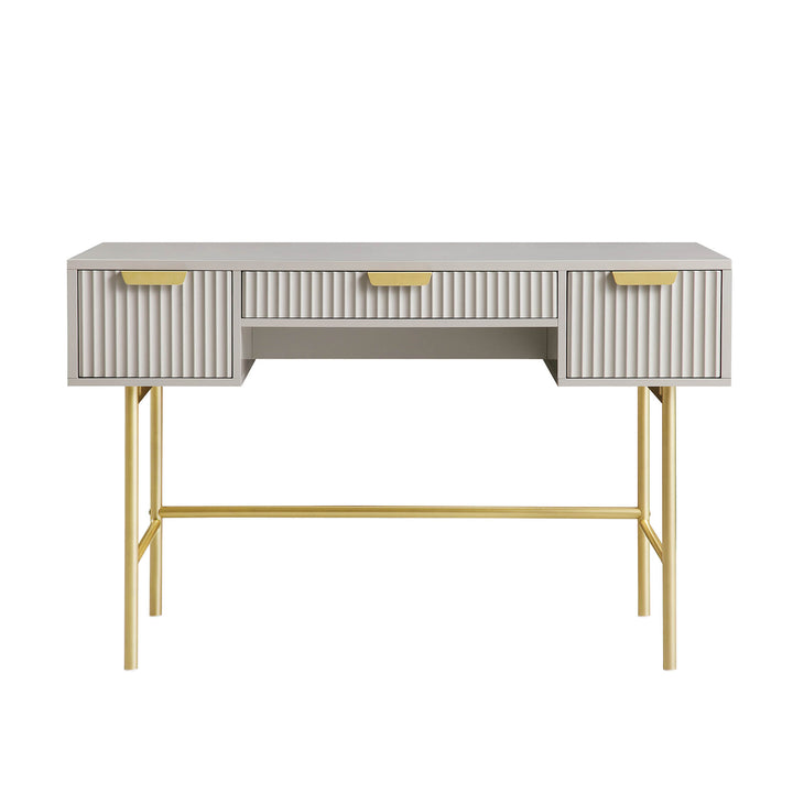 Richmond Ridged Dressing Table, Matte Taupe | daals