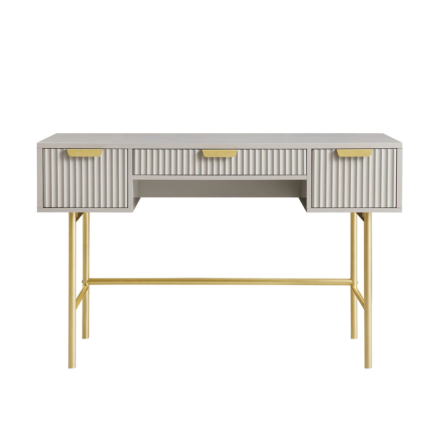 Richmond Ridged Dressing Table, Matte Taupe | daals