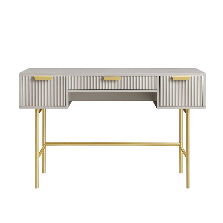 Richmond Ridged Dressing Table, Matte Taupe | daals