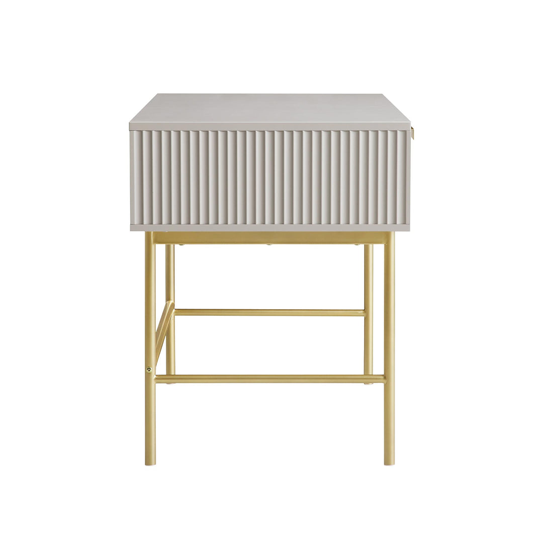 Richmond Ridged Dressing Table, Matte Taupe | daals