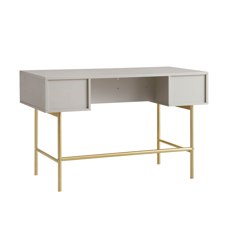 Richmond Ridged Dressing Table, Matte Taupe | daals