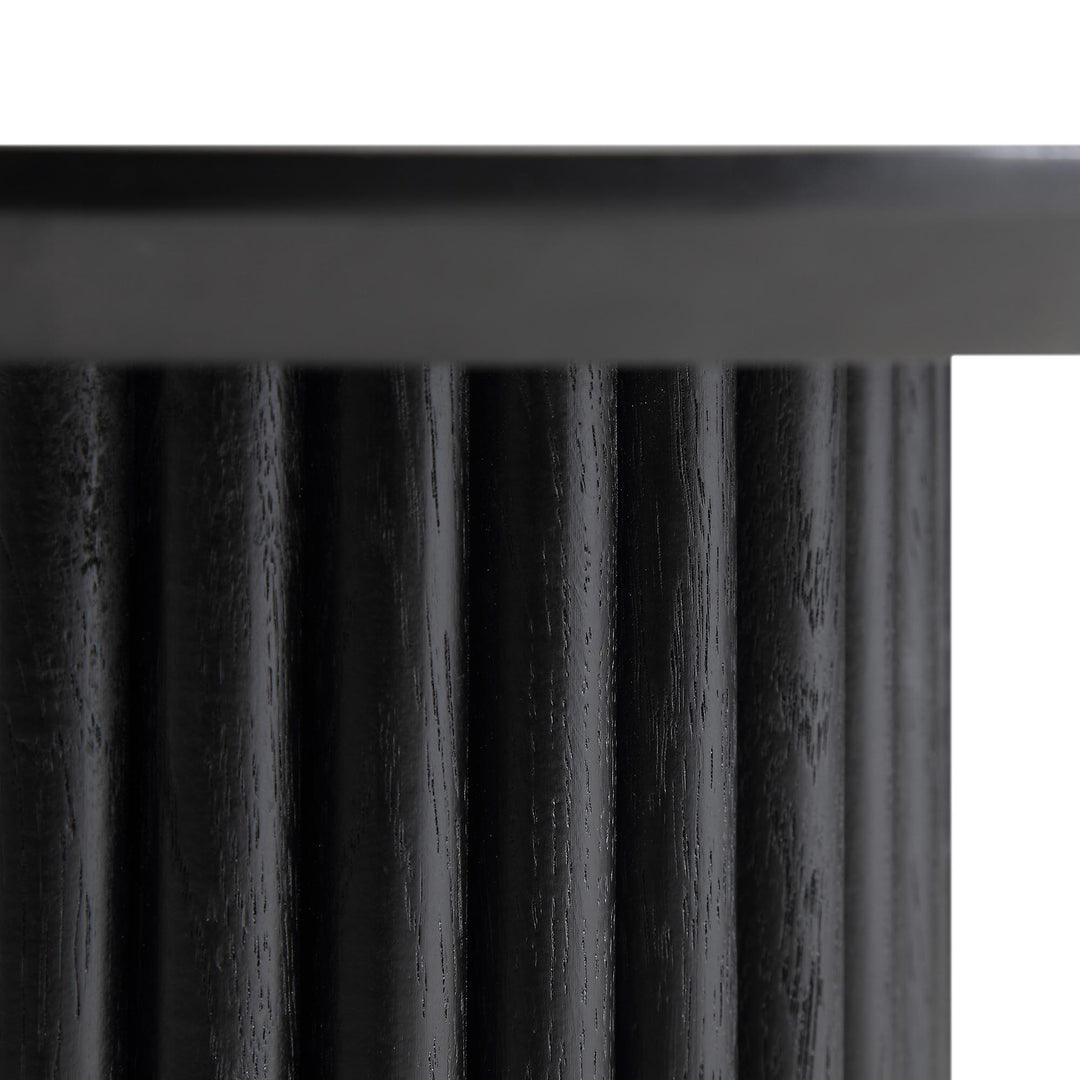 Maru Oak Round Side Table, Black | daals