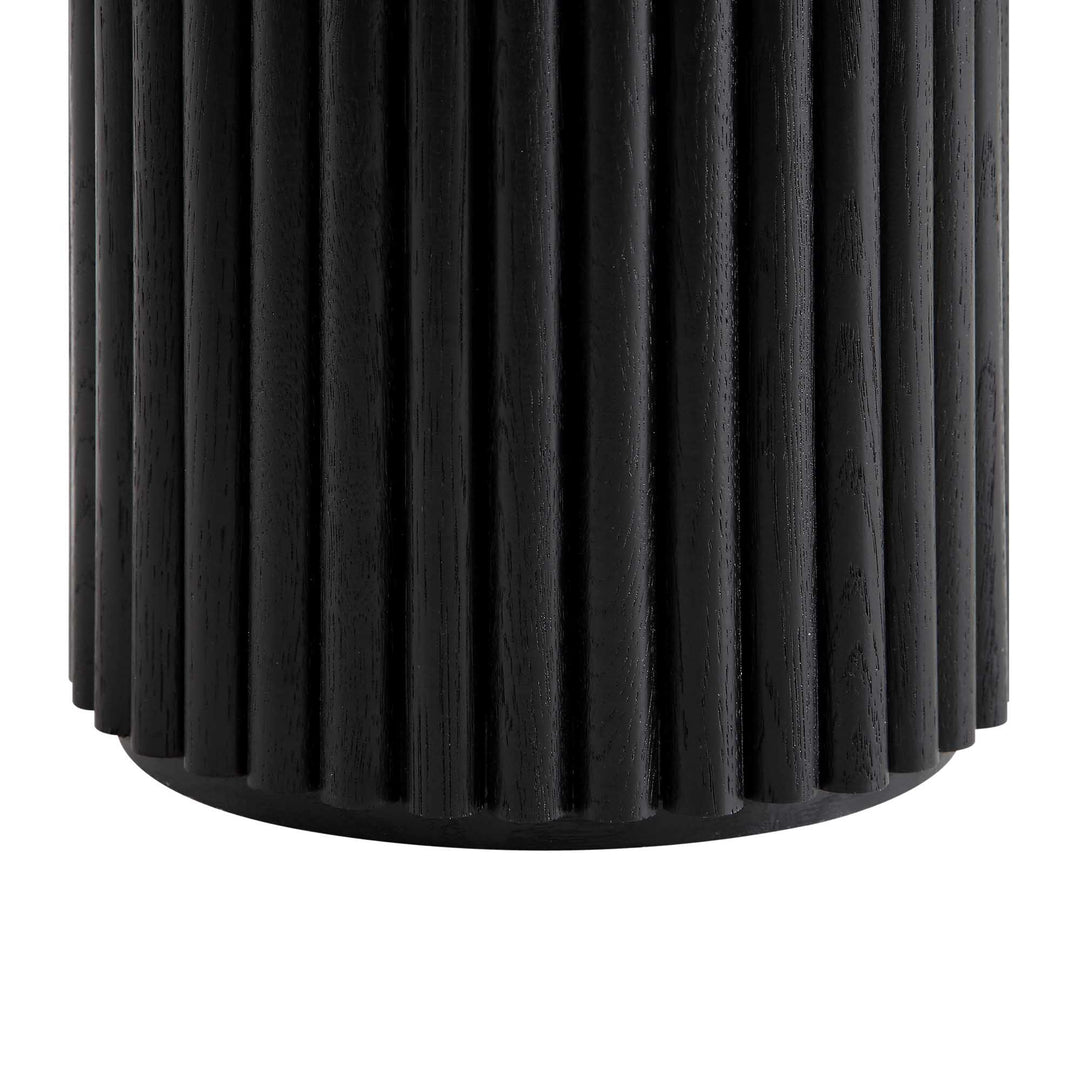 Maru Oak Round Side Table, Black | daals