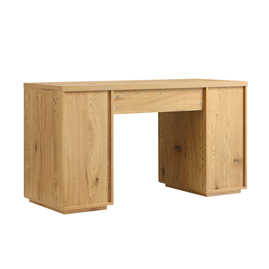 Agnes Curved Edge Desk with Storage, Natural | daals