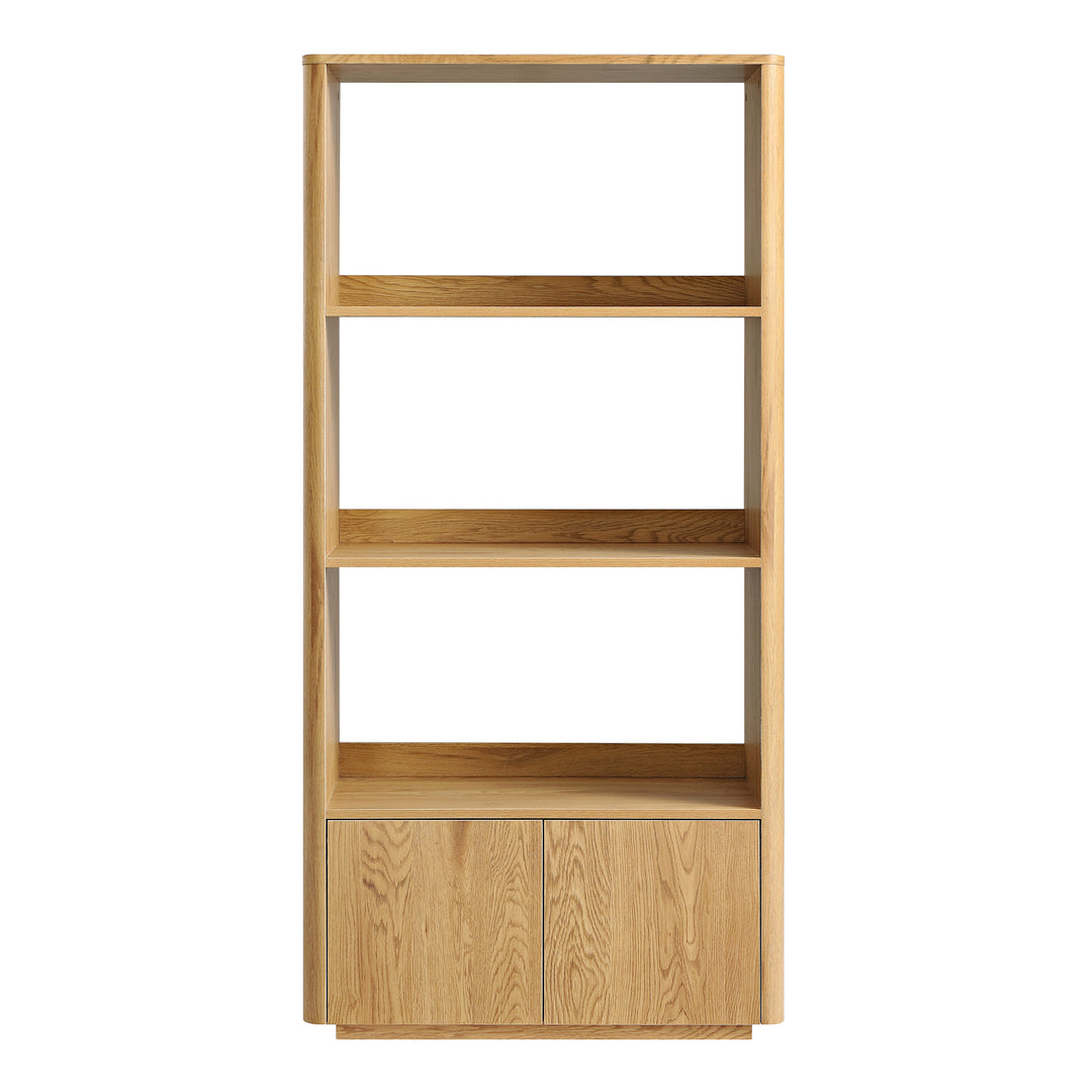 Agnes Curved Edge Bookcase, Natural | daals