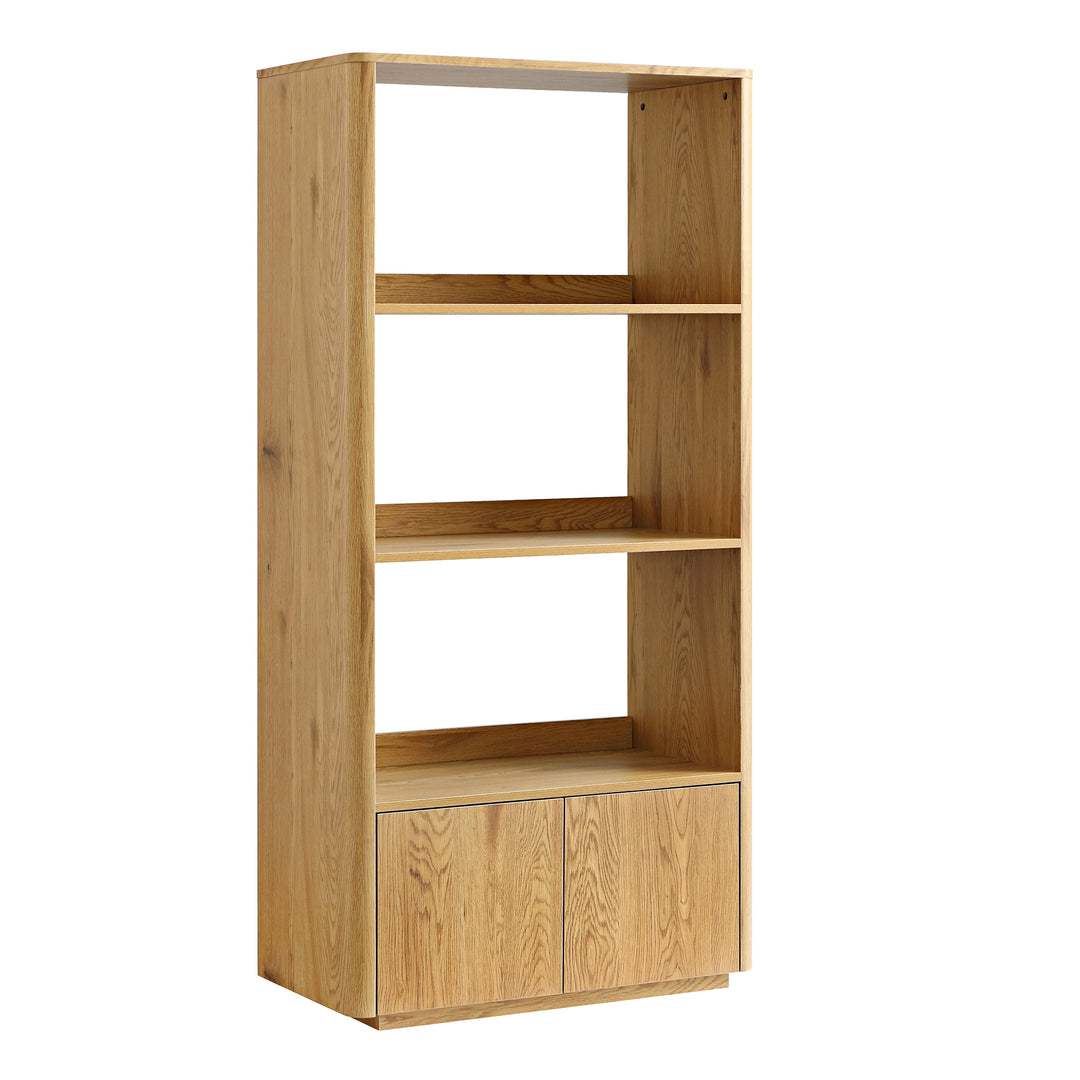 Agnes Curved Edge Bookcase, Natural | daals