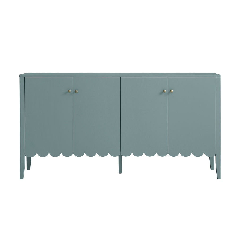 Henley Scalloped Edge 150cm Wide Sideboard, Blue Spruce | daals