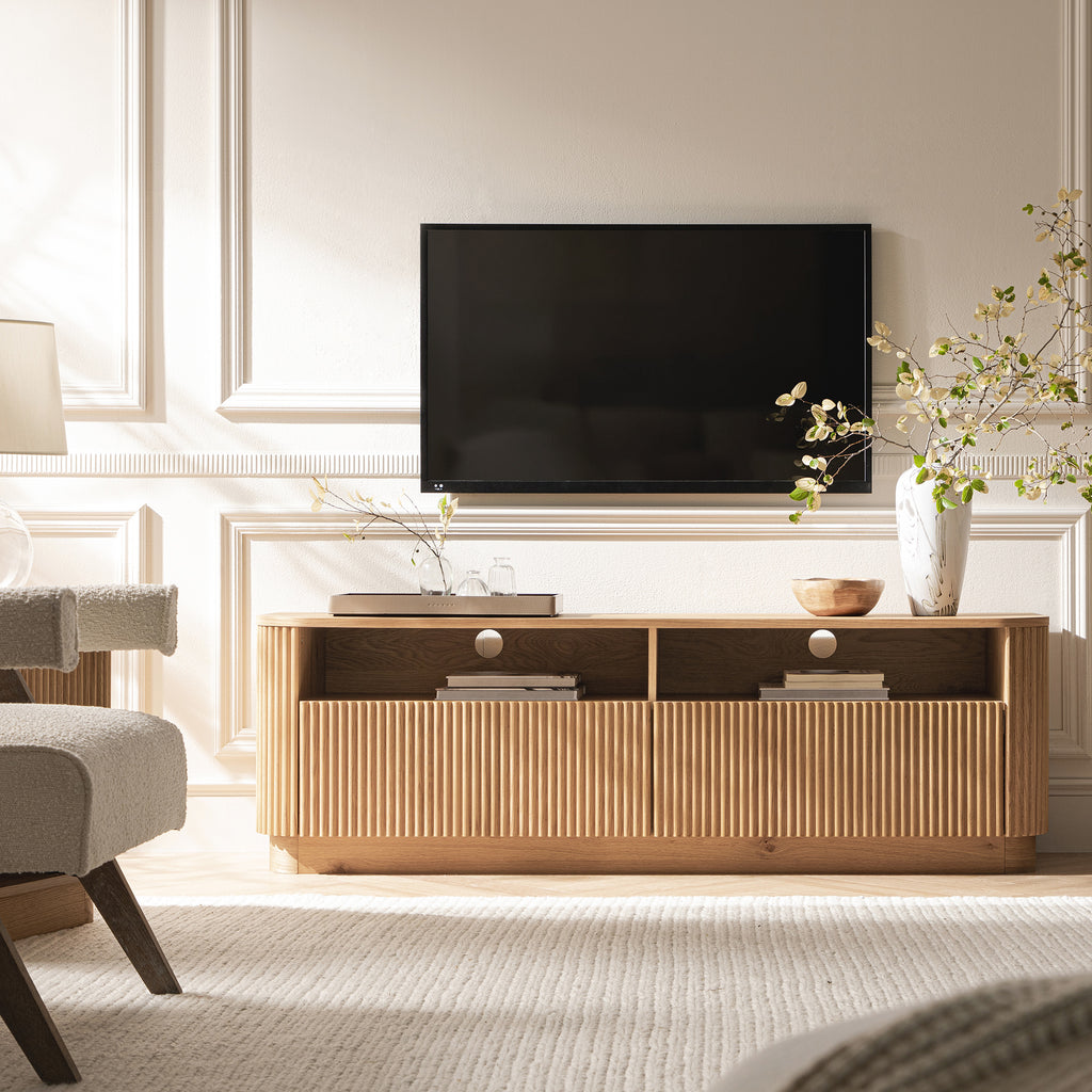 Maru 162cm TV Unit with Drawers, Oak | daals