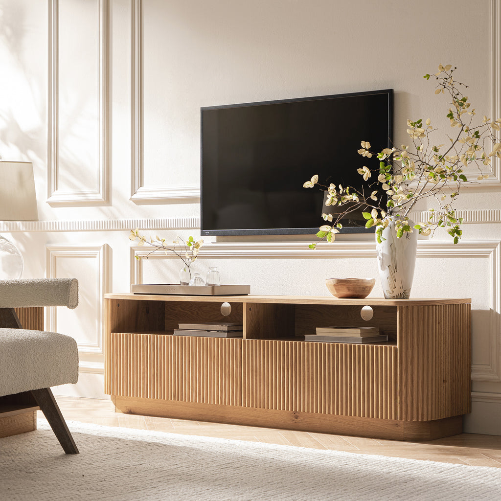 Maru 162cm TV Unit with Drawers, Oak | daals