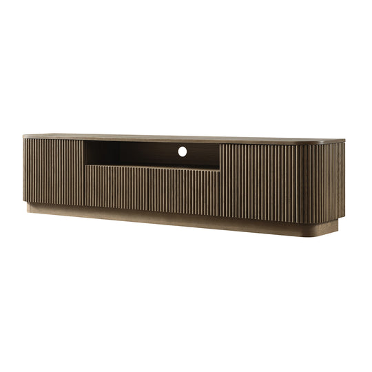 Maru 200cm Wide TV Unit with Drawers, Silver Oak | daals