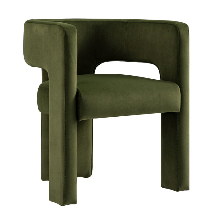 Greenwich Moss Green Velvet Dining Chair | daals