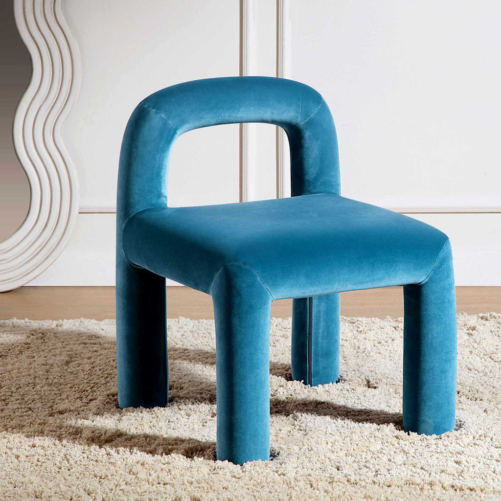 Libby Air Force Blue Velvet Dining Chair | daals