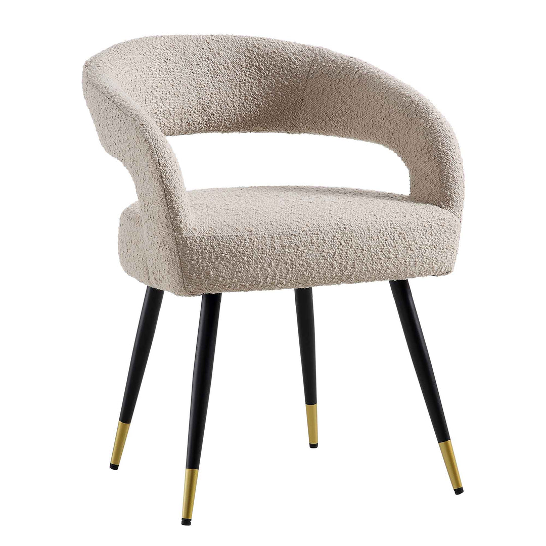 Laurel Wave Taupe Boucle Set of 2 Dining Chairs | daals