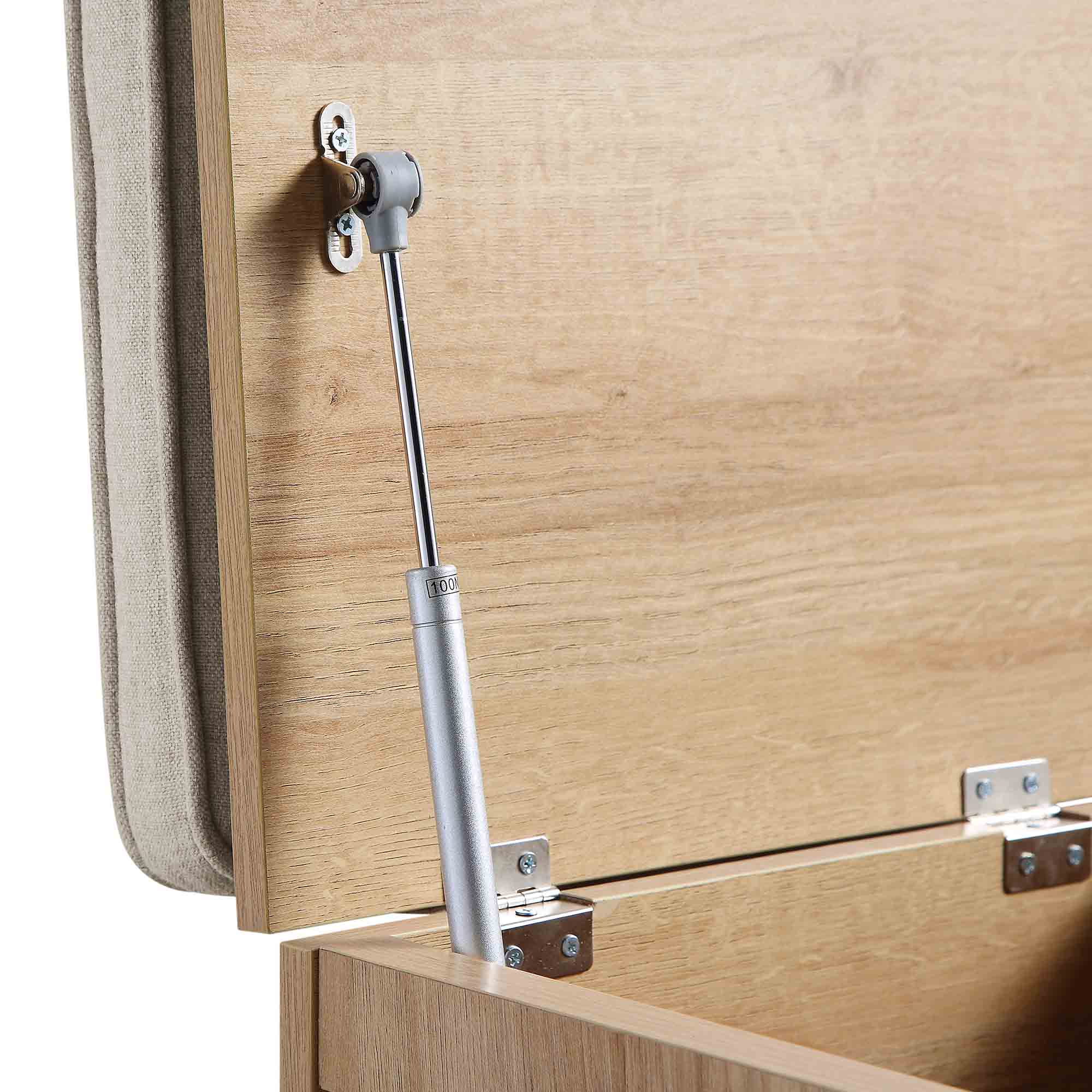 Frances Woven Rattan Triple Storage Stool Set with Cushion, Natural | daals