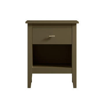Oakham 1-Drawer Bedside Table, Olive Grove | daals