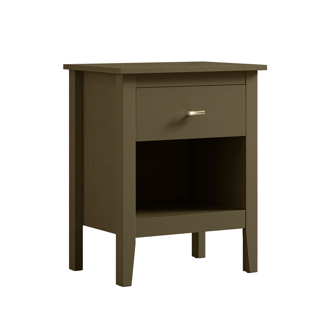 Oakham 1-Drawer Bedside Table, Olive Grove | daals