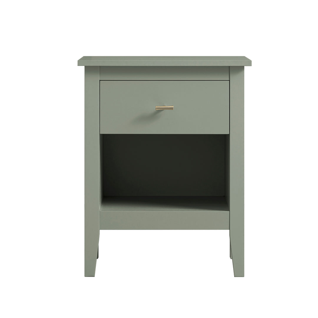 Oakham 1-Drawer Bedside Table, Desert Sage | daals