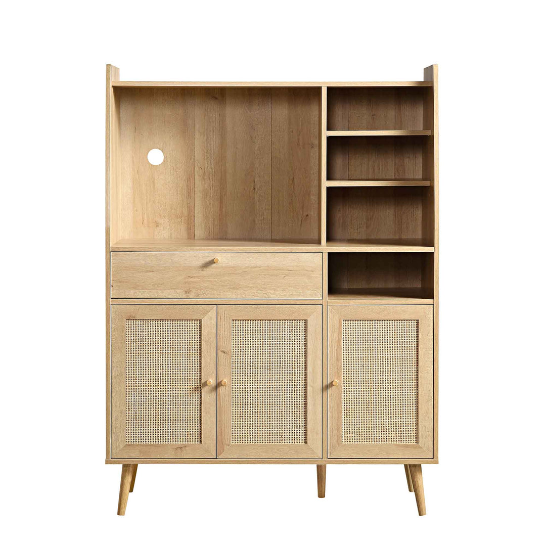 Frances Woven Rattan Kitchen Cabinet, Natural | daals