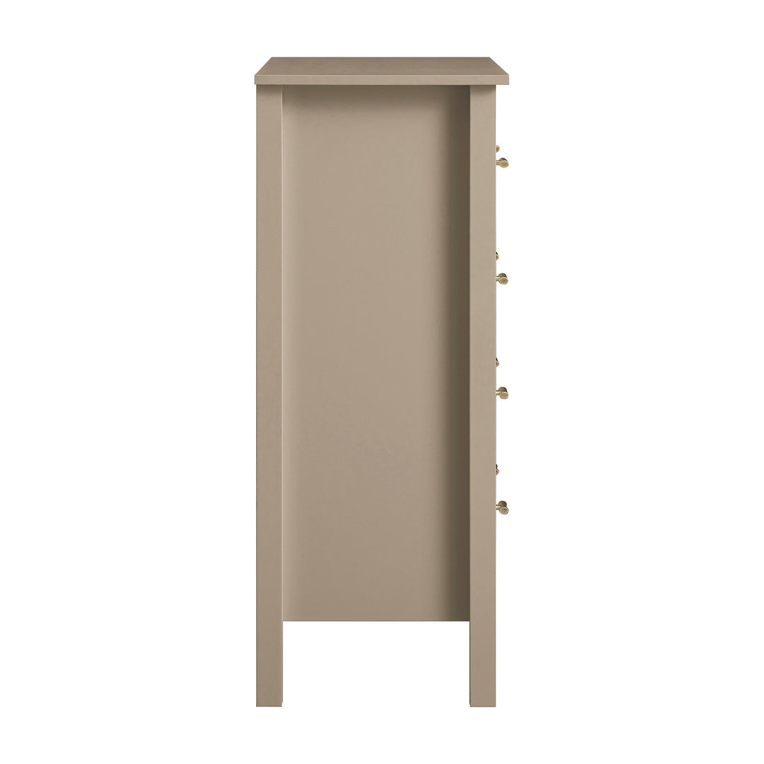 Oakham Chest of 4 Drawers, Deep Greige | daals