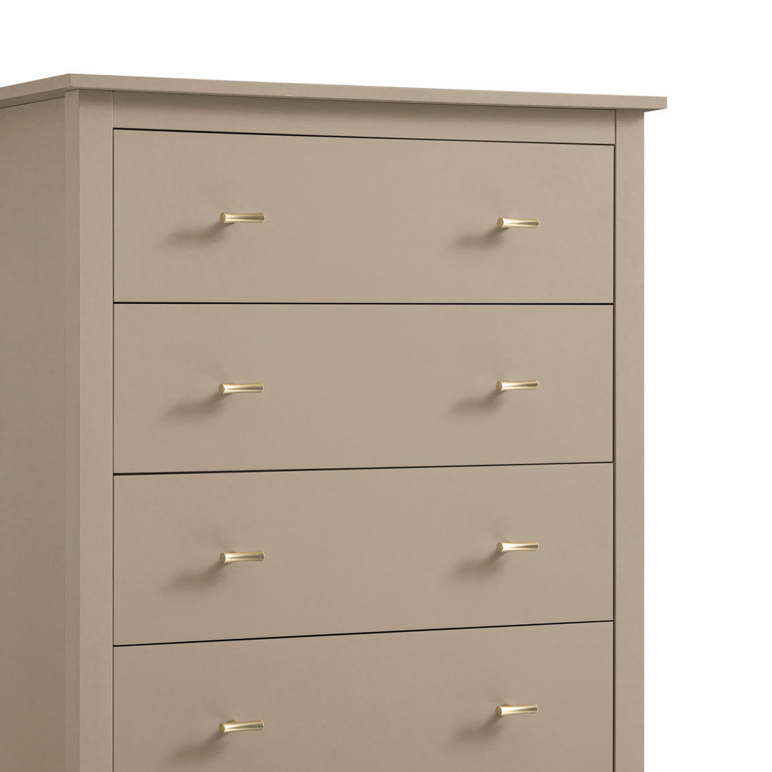 Oakham Chest of 4 Drawers, Deep Greige | daals