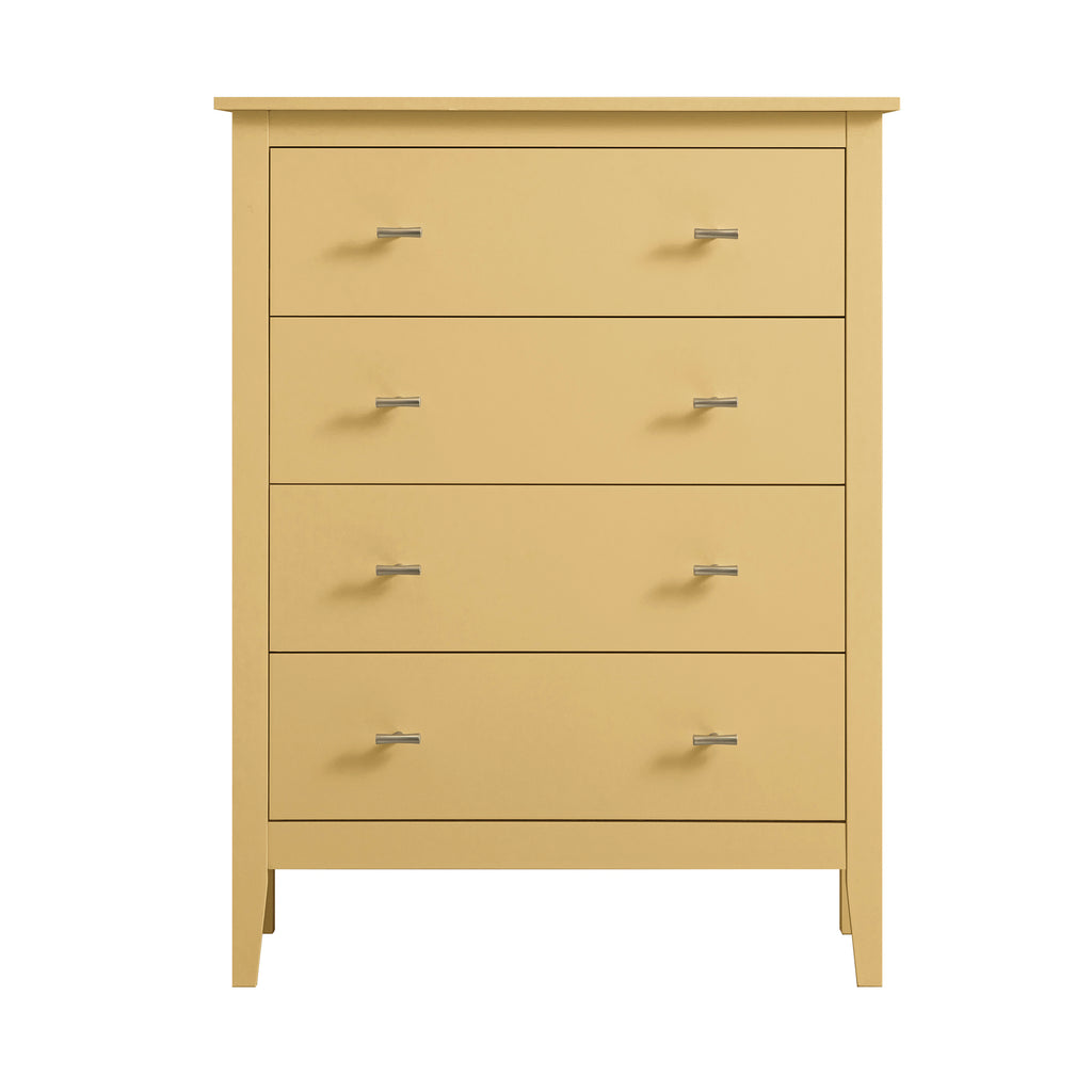 Oakham Chest of 4 Drawers, Rattan Yellow | daals